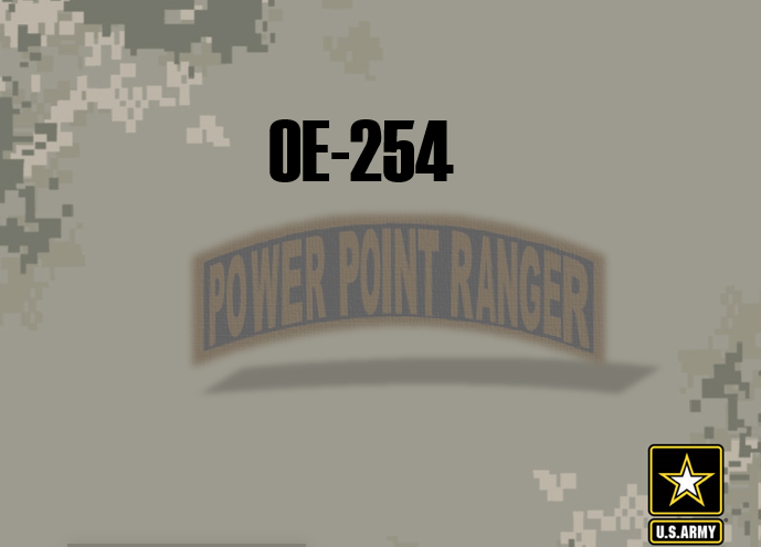 OE-254 - PowerPoint Ranger, Pre-made Military PPT Classes